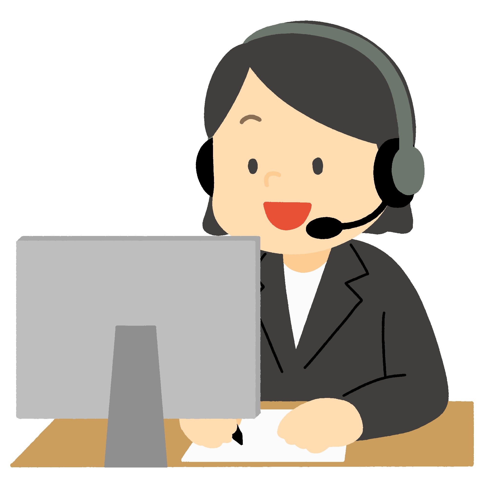 Clip art of operator | Tegakira: Free Cute Illustration Resources