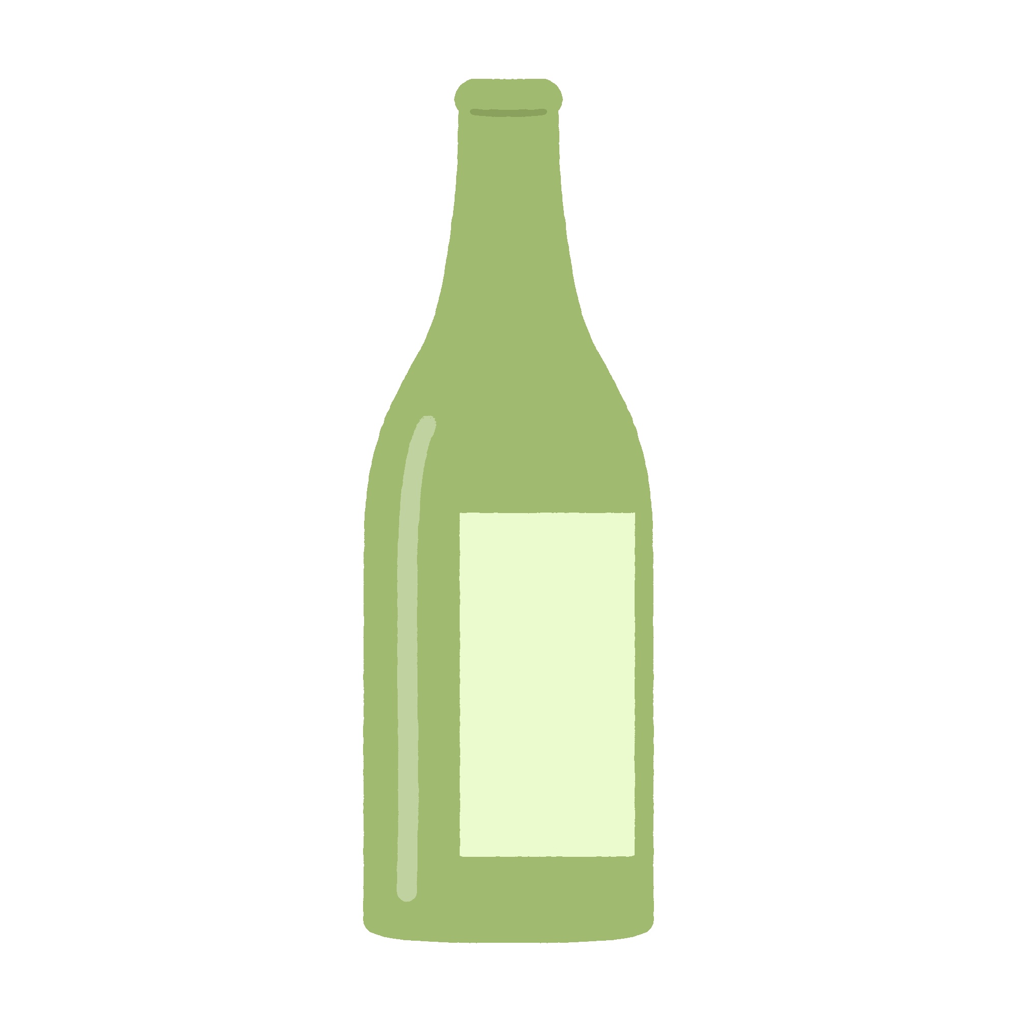 Clip art of green glass bottle - かわいい無料イラスト素材「てがきら」