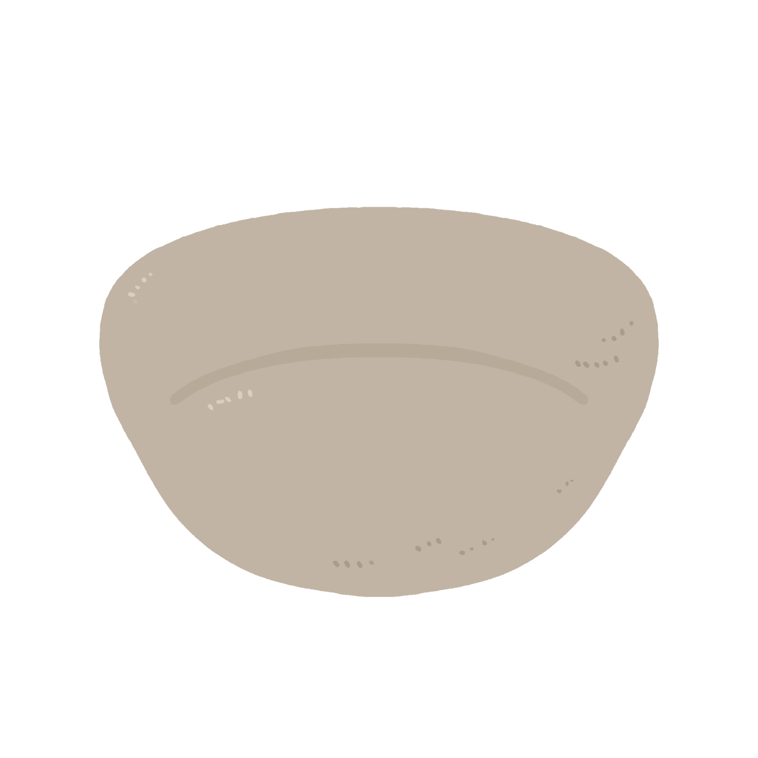 Clip art of black bean paste - かわいい無料イラスト素材「てがきら」