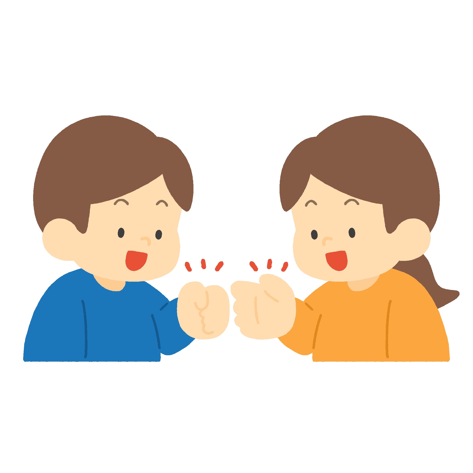 Clip art of child playing rock-paper-scissors - Free Clip Arts “Tegakira“